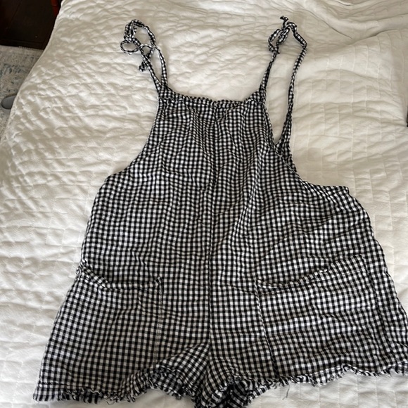 Pants & Jumpsuits | Gingham Overalls | Poshmark